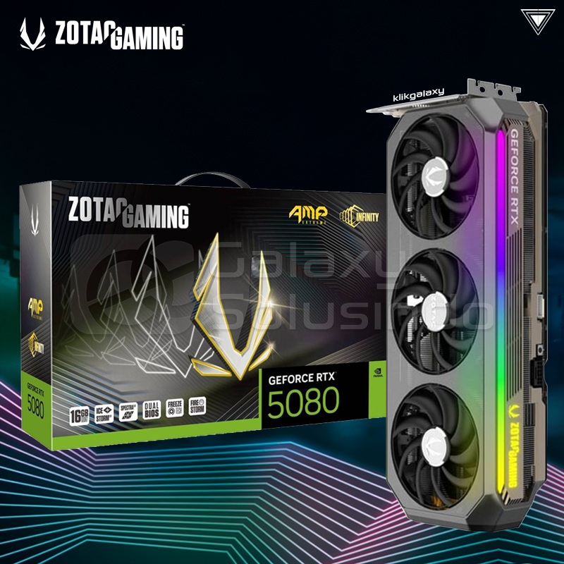 Jual ZOTAC GeForce RTX 5080 AMP Extreme INFINITY 16GB GDDR7 - VGA ...