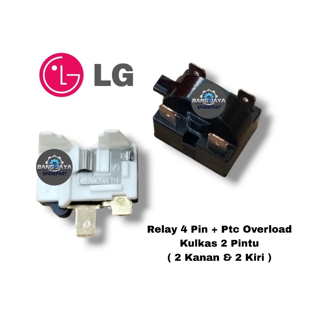 Jual Set Relay 4 Pin + Ptc Overload Kulkas LG 2 Pintu | Shopee Indonesia