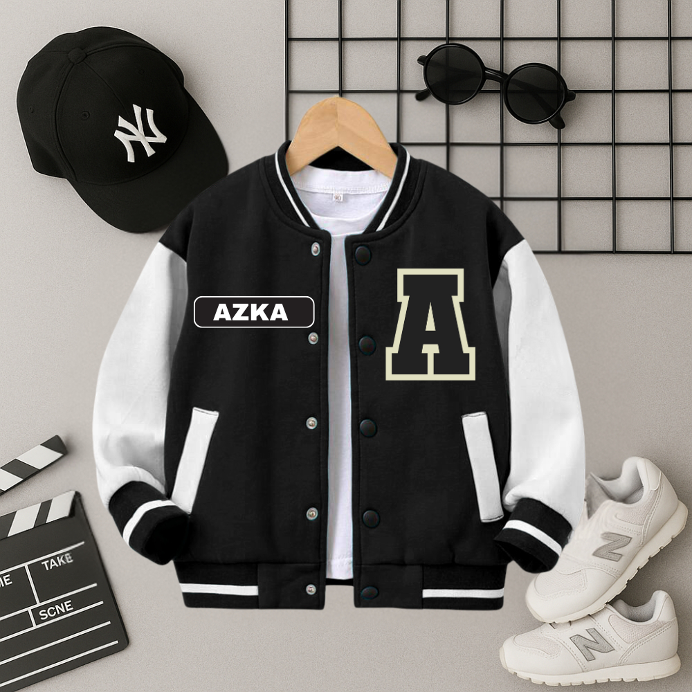 Jual Jaket Varsity Baseball Anak Laki Laki Perempuan COSTOM NAMA ...