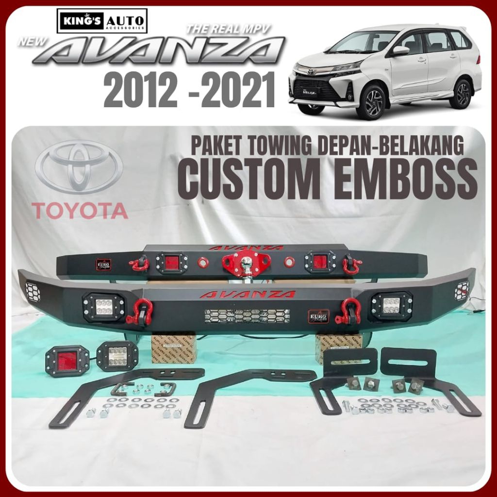 Jual PAKET Tanduk Depan Towing Belakang Model Custom Emboss Pengaman ...