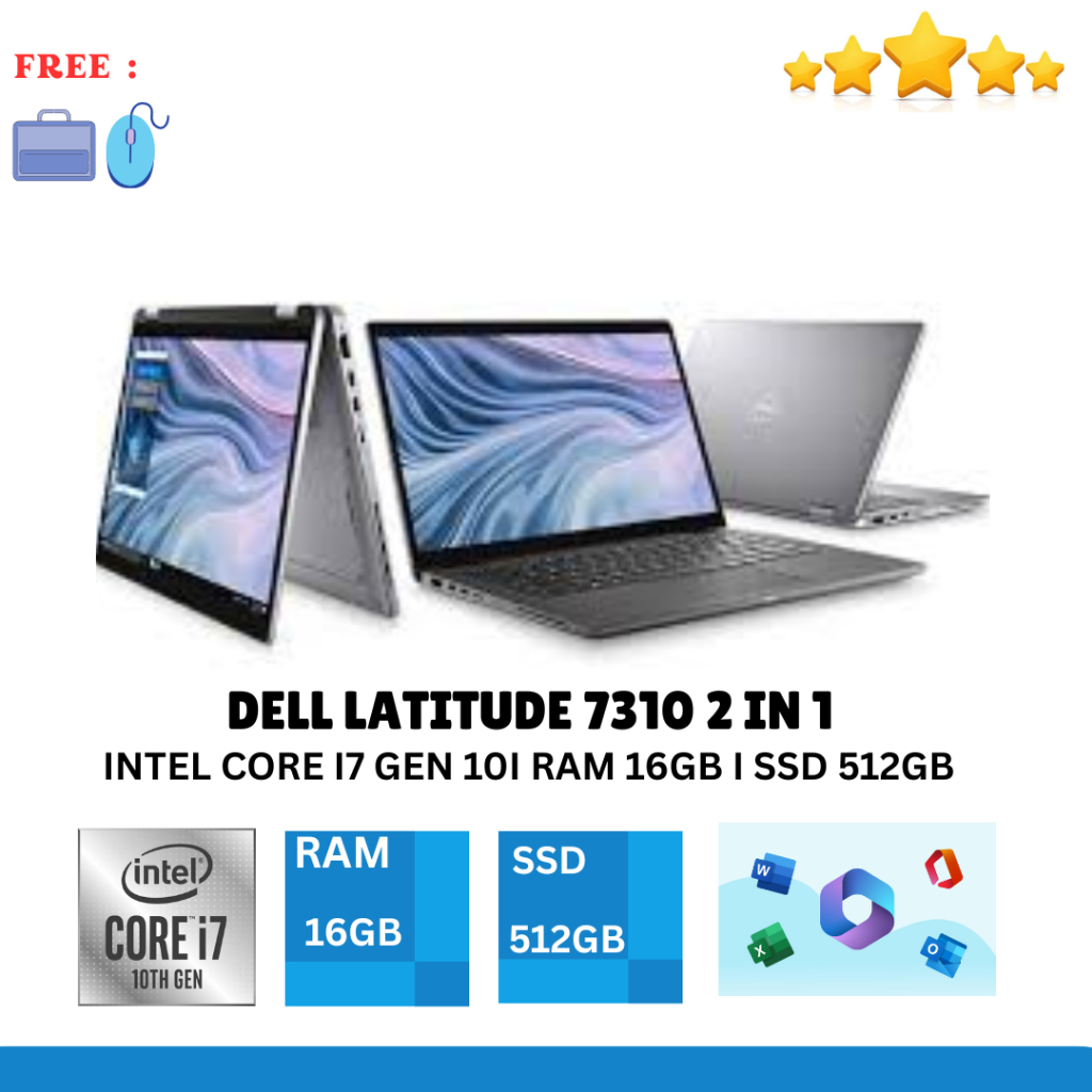 Jual Dell Latitude 7310 2 In 1 Intel Core I7 Gen 10 Ram 16 Gb Ssd 512GB ...
