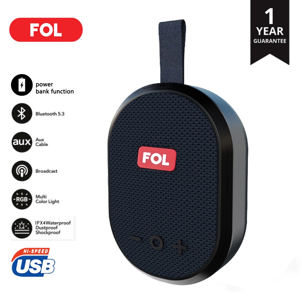 Jual FOL Speaker Bluetooth Mini Musik Full Bass Portable Wireless ...