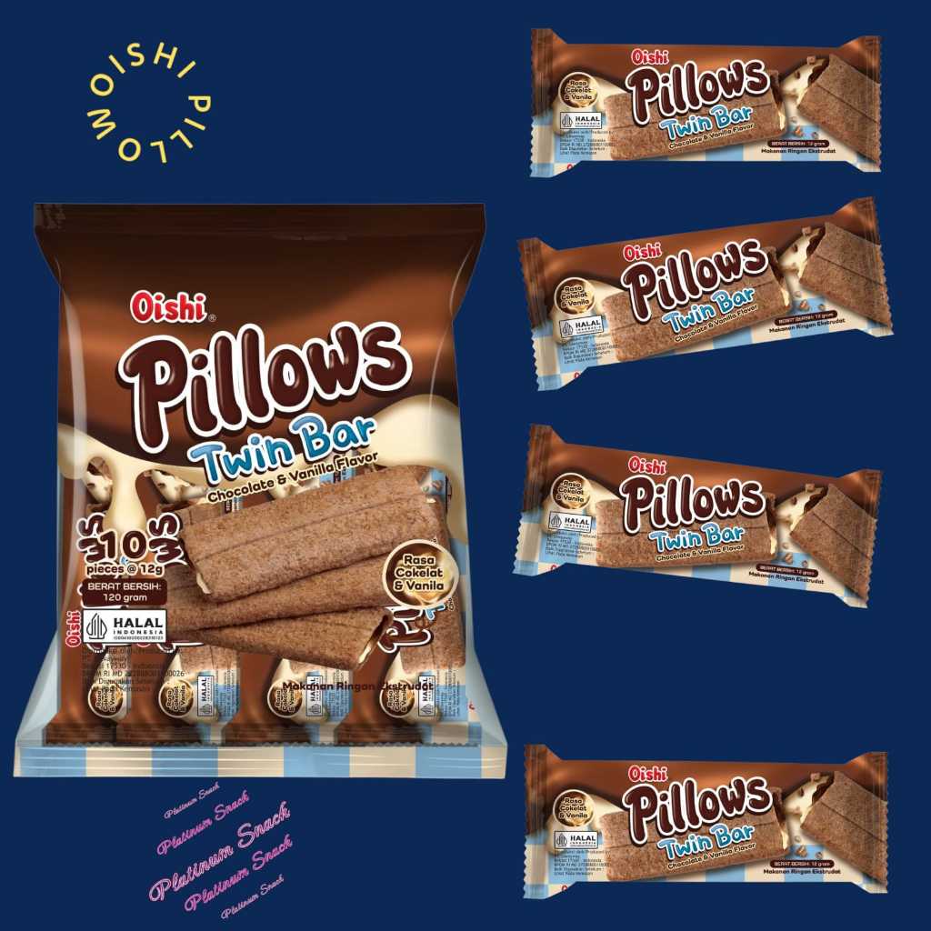 Jual Pillows Twin Bar | Isi 10 Pcs | Oishi | Shopee Indonesia