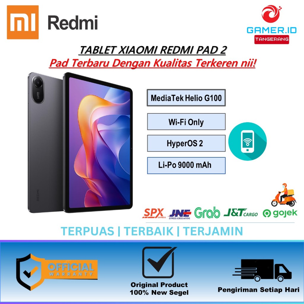 Jual XIAOMI REDMI PAD 2 4GB/128GB Helio G100 ULTRA 11.0inches IPS 90Hz ...