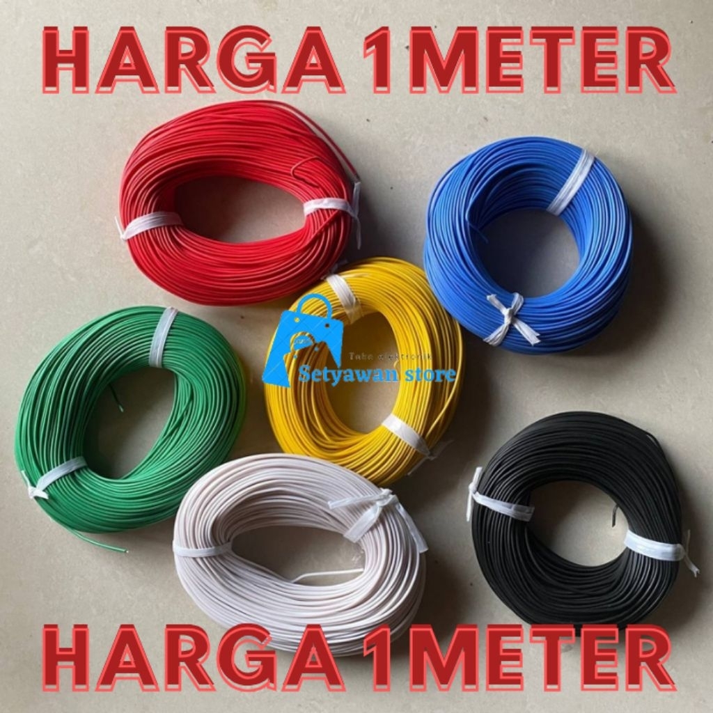 Jual (Harga 1 meter) Kabel Listrik Serabut Tunggal Kecil 1×10 Kualitas Bagus | Shopee Indonesia