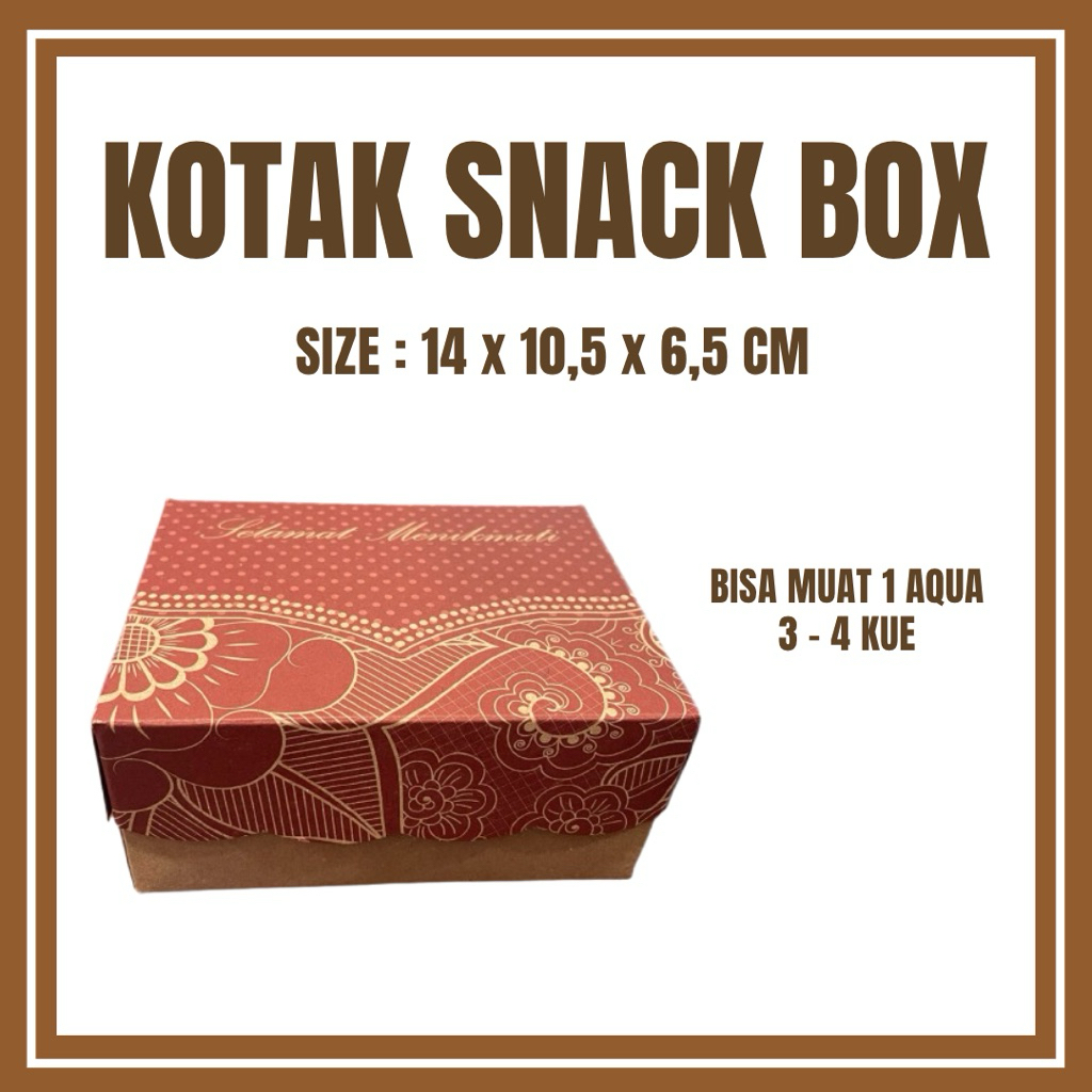 Jual Snack Box R3 Motif Batik Merah 14 x 10,5 x 6,5 Motif Batik Merah ...
