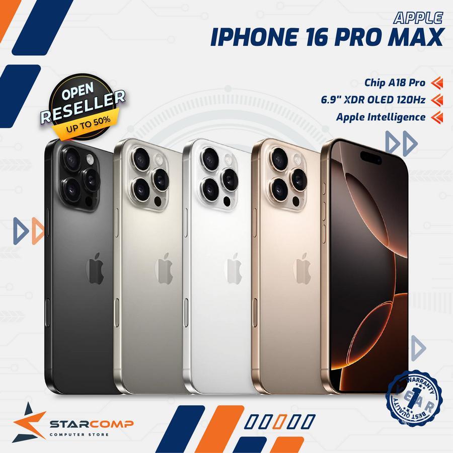 Jual Apple iPhone 16 Pro Max Titanium 1TB 512GB 256GB ProMax NEW Garansi Resmi | Shopee Indonesia