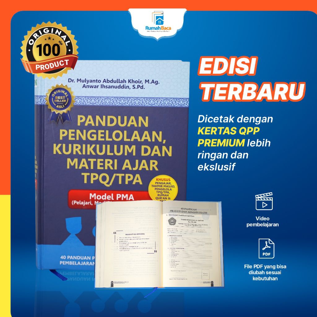 Jual BUKU MATERI AJAR TPQ\TPA | BUKU PANDUAN PENGELOLAAN DAN KURIKULUM ...