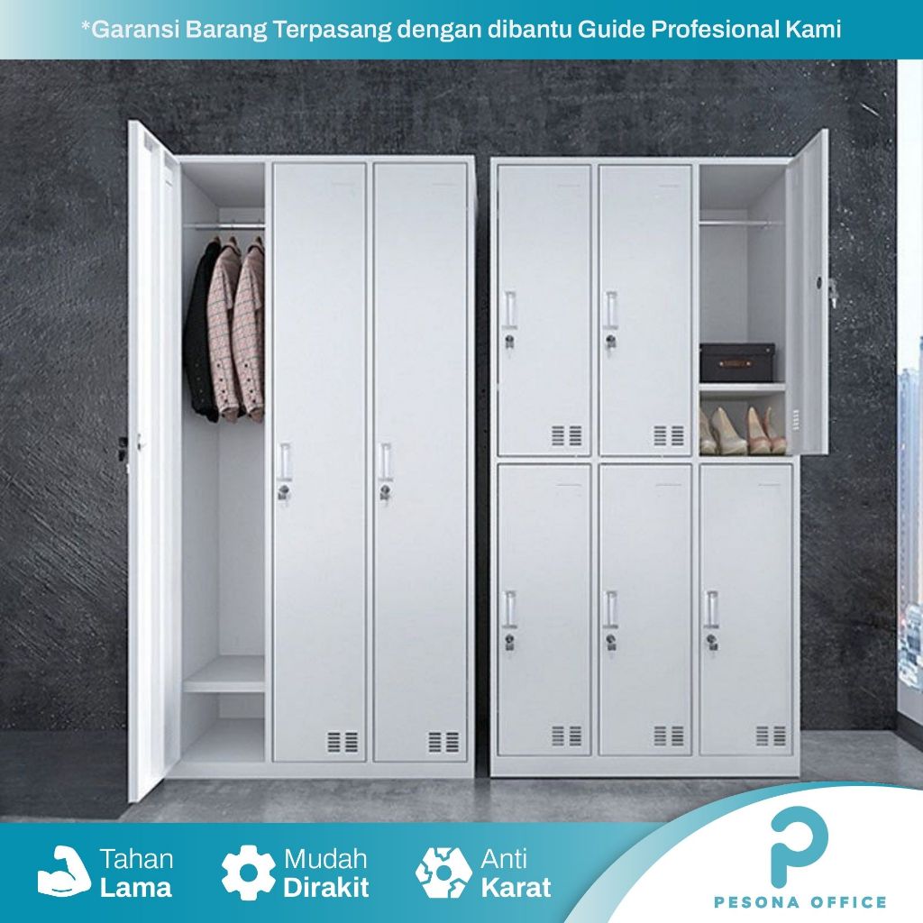 Jual Loker Besi 1-15 Pintu Lemari Loker Loker Karyawan Lemari Loker ...
