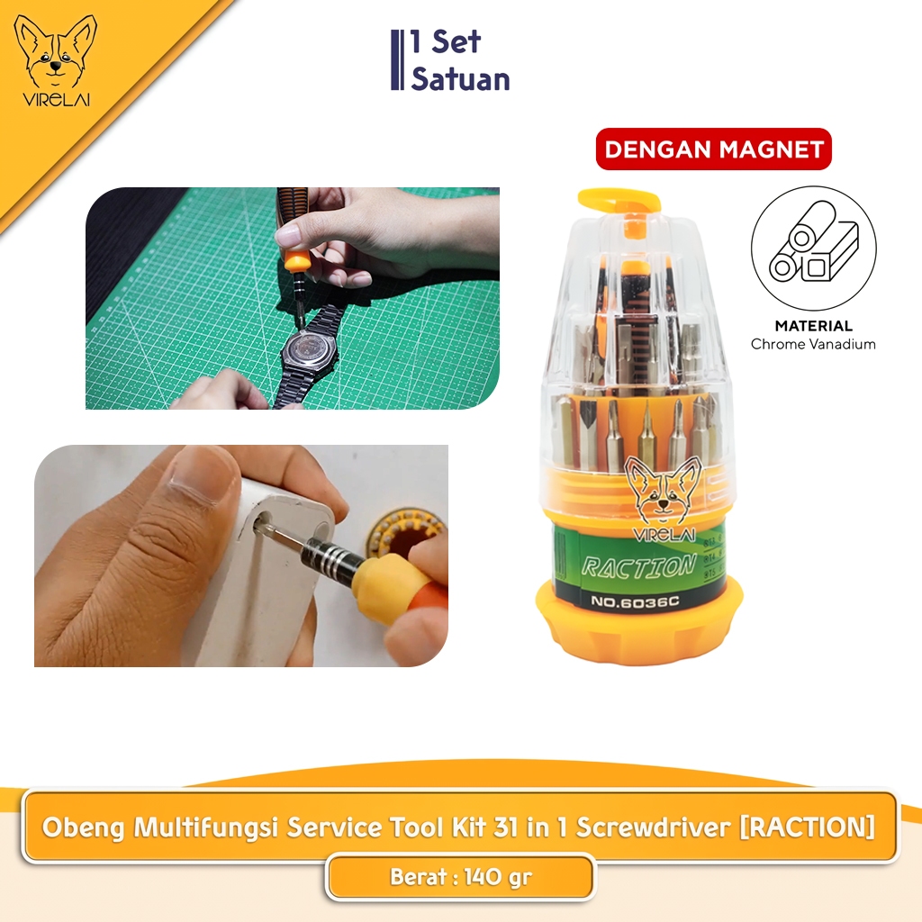 Jual Obeng Multifungsi Service Tool Kit 31 in 1 Screwdriver [RACTION ...