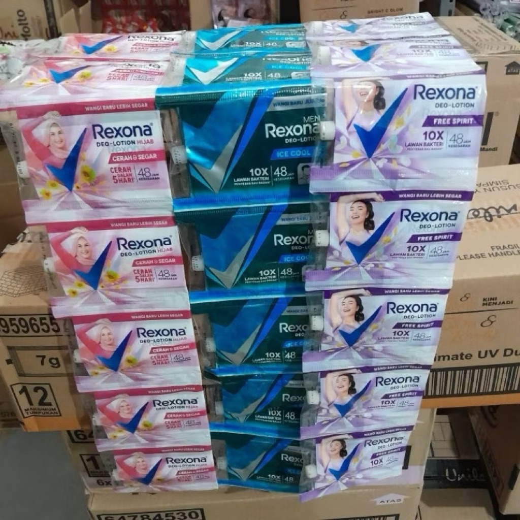 Jual (1 Renceng Isi 12 Sachet )REXONA Sachet - Deodorant Lotion ...