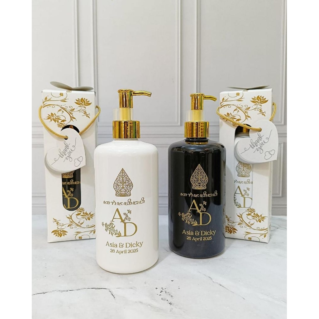 Jual SOUVENIR BOTOL SABUN GLOSY 500ML CUSTOM CETAK NAMA DAN LOGO FREE ...