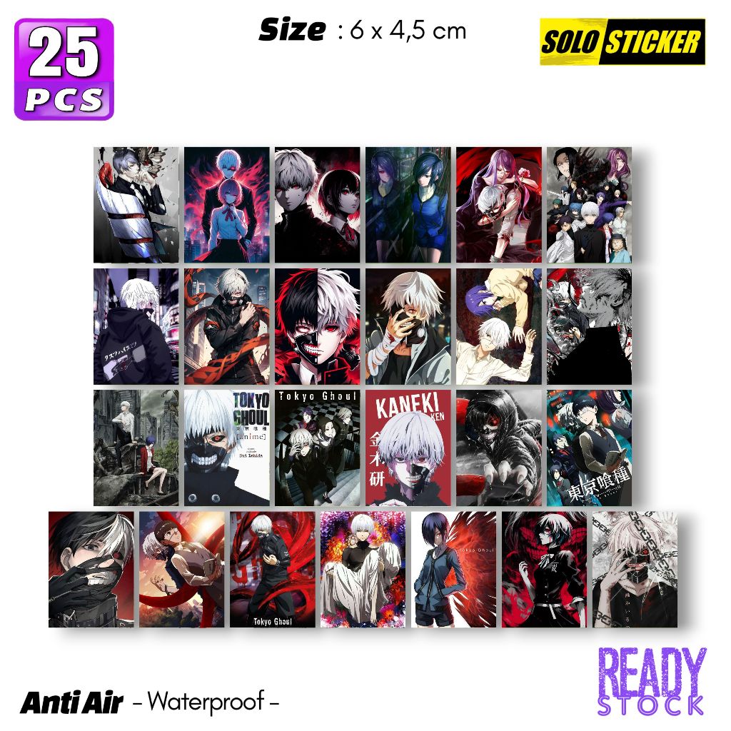 Jual Sticker Aesthetic Pack Anime Tokyo Ghoul Hologram Waterproof untuk ...