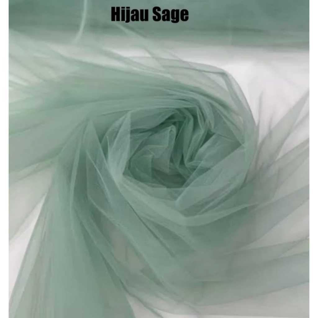 Jual Kain Tile polos kain Soft Tulle,lebar150cm, panjang 100 meter ...