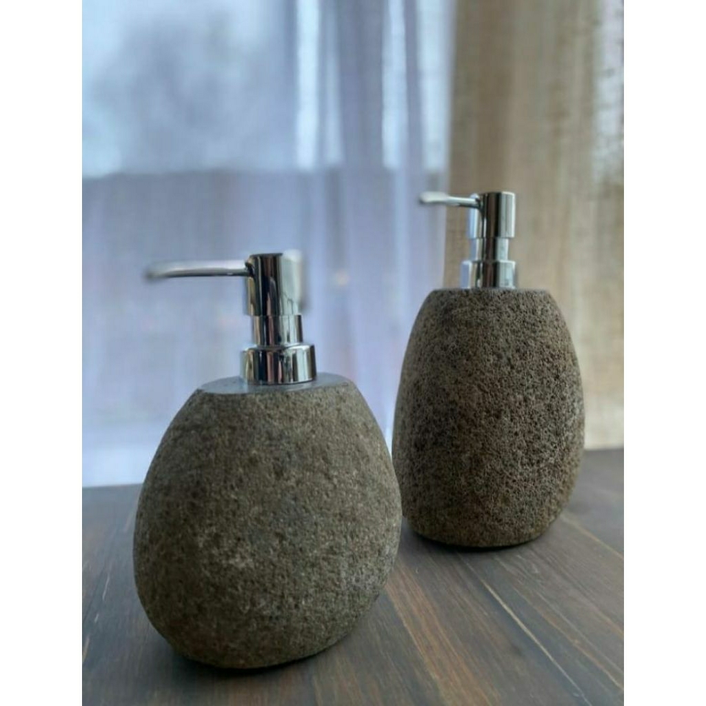 Jual Dispenser sabun cair batu alam/tempat sabun batu kali | Shopee ...