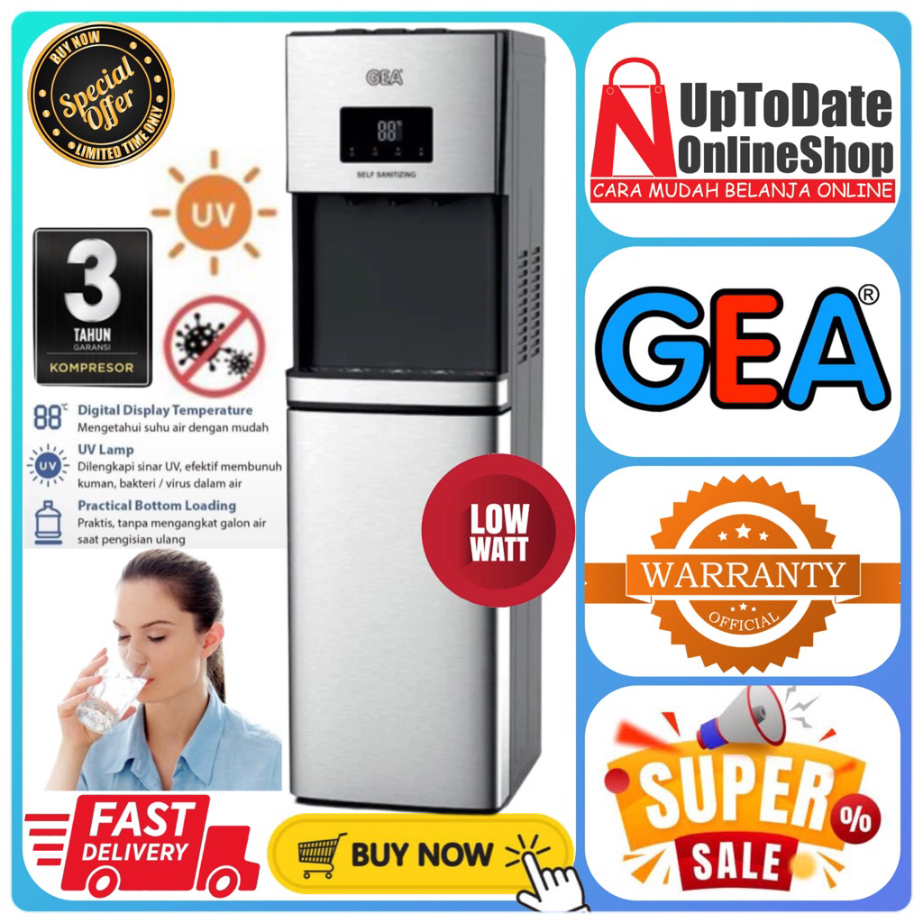 Jual GEA DISPENSER POLARIS UV LAMP TECHNOLOGY SUPER LOW WATT GEA WATER ...