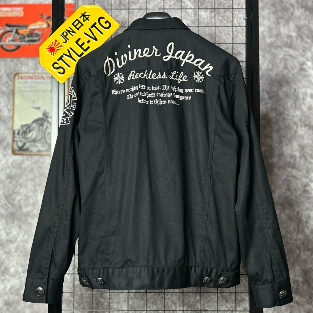 Jual jaket trucker Diviner Japan jepang original cotton kanvas biker ...