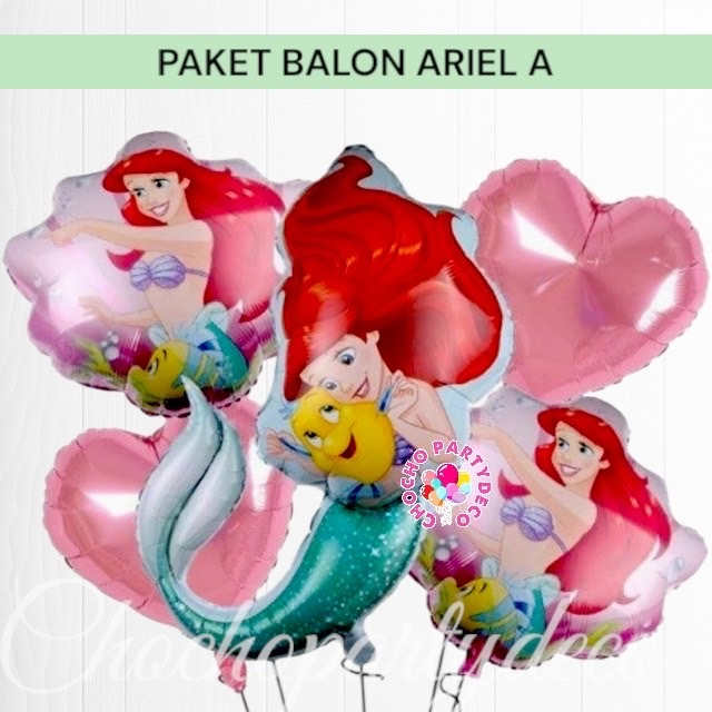 Jual Paket Balon ARIEL MERMAID A / Dekorasi Ulang Tahun Putri Duyung ...