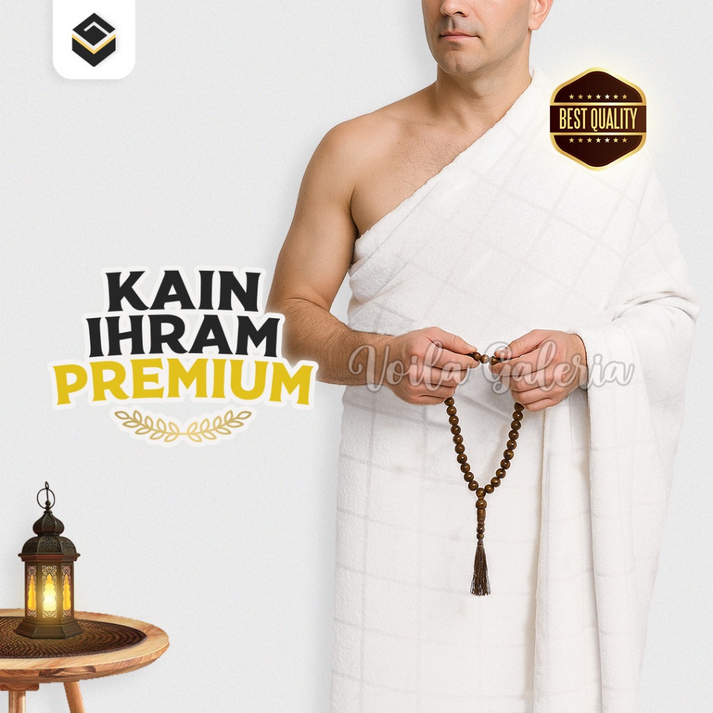 Jual Kain Ihrom Jumbo Pria Dewasa 1 SET Perlengkapan Haji Umroh Manasik ...