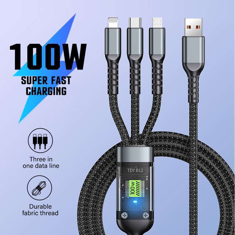 Jual KABEL DATA CHARGER FAST CHARGING USB 3IN1 FOR ANDROID IOS TYPE C ...