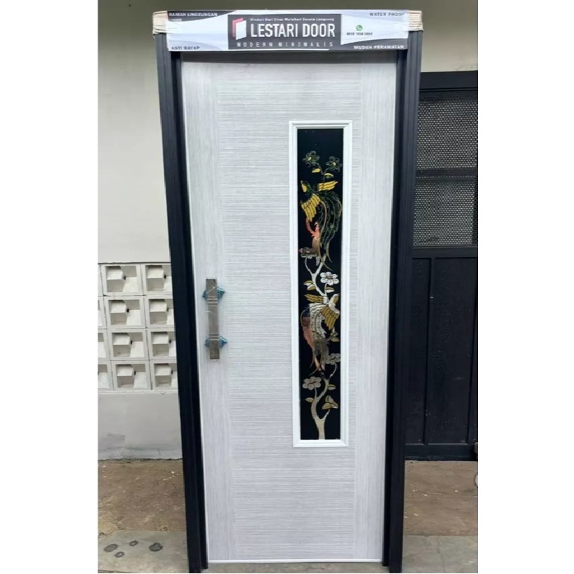 Jual PINTU PVC CERMIN HANDLE TARIK / ENGKOL | PINTU KAMAR MANDI | PINTU ...