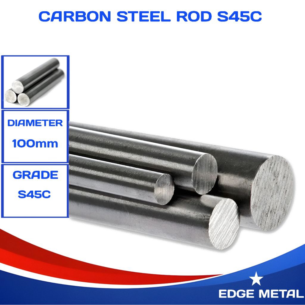 Jual AS BESI S45C | 100MM | AS ST60 | AS 45C | CARBON STEEL PER 1CM ...