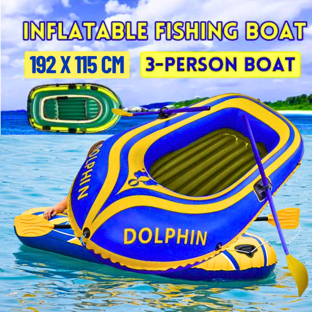 Jual COD DOLPHIN Perahu Karet 2 orang untuk Mancing Inflatable Fishing ...