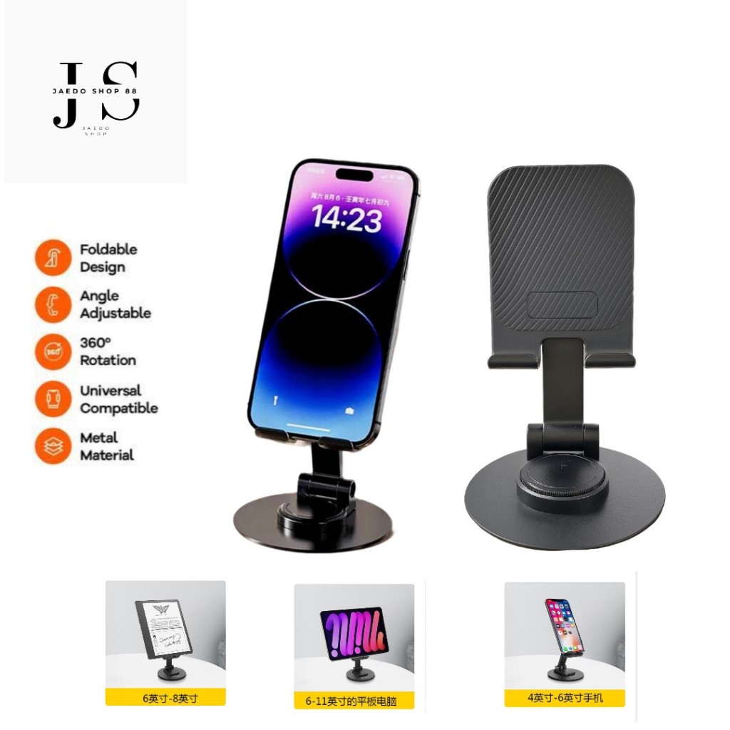 Jual Phone Holder Maxi High Quality Foldable Phone Holder Metal 360° Rotate Stand Holder Tablet ...