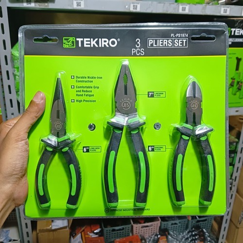 Jual TEKIRO TANG SET 3 PCS tang kombinasi 7", tang lancip 6", tang potong 6" (PL-PS1974 ...