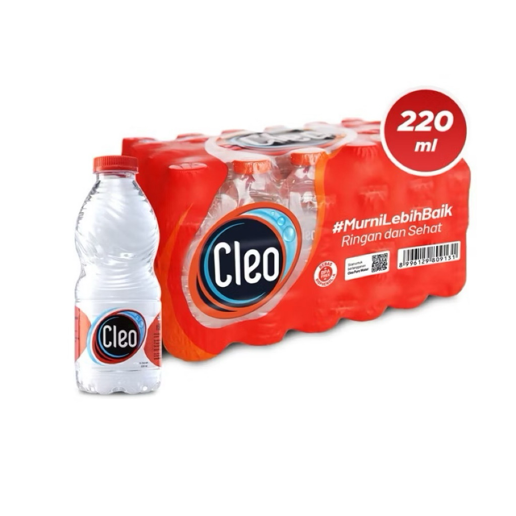 Jual CLEO AIR MINERAL BOTOL 220ML ISI 24 PCS (1 KRAT) CLEO MINI BOTOL PARTY PACK | Shopee Indonesia