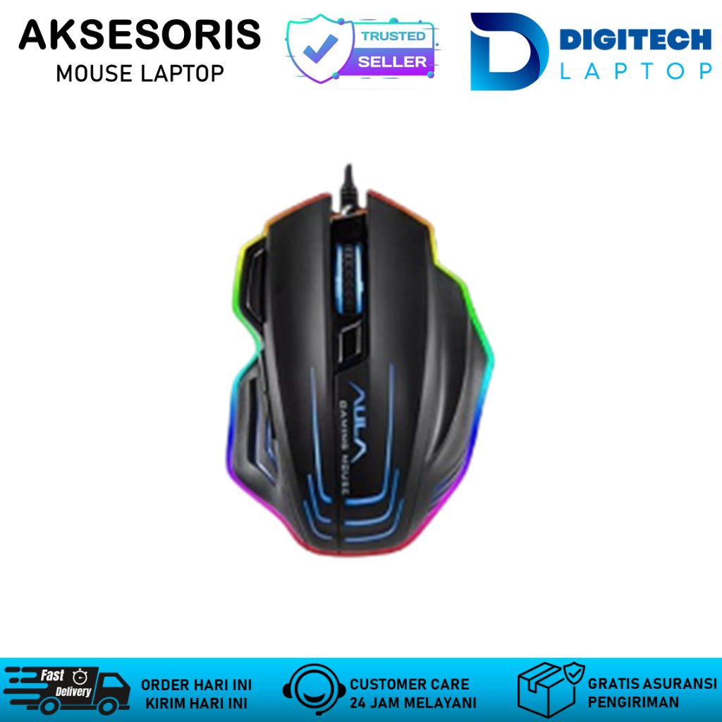 Jual MOUSE GAMING AULA S18 - RGB LED - SENSOR SUNPLUS 6698A - 6400DPI ...
