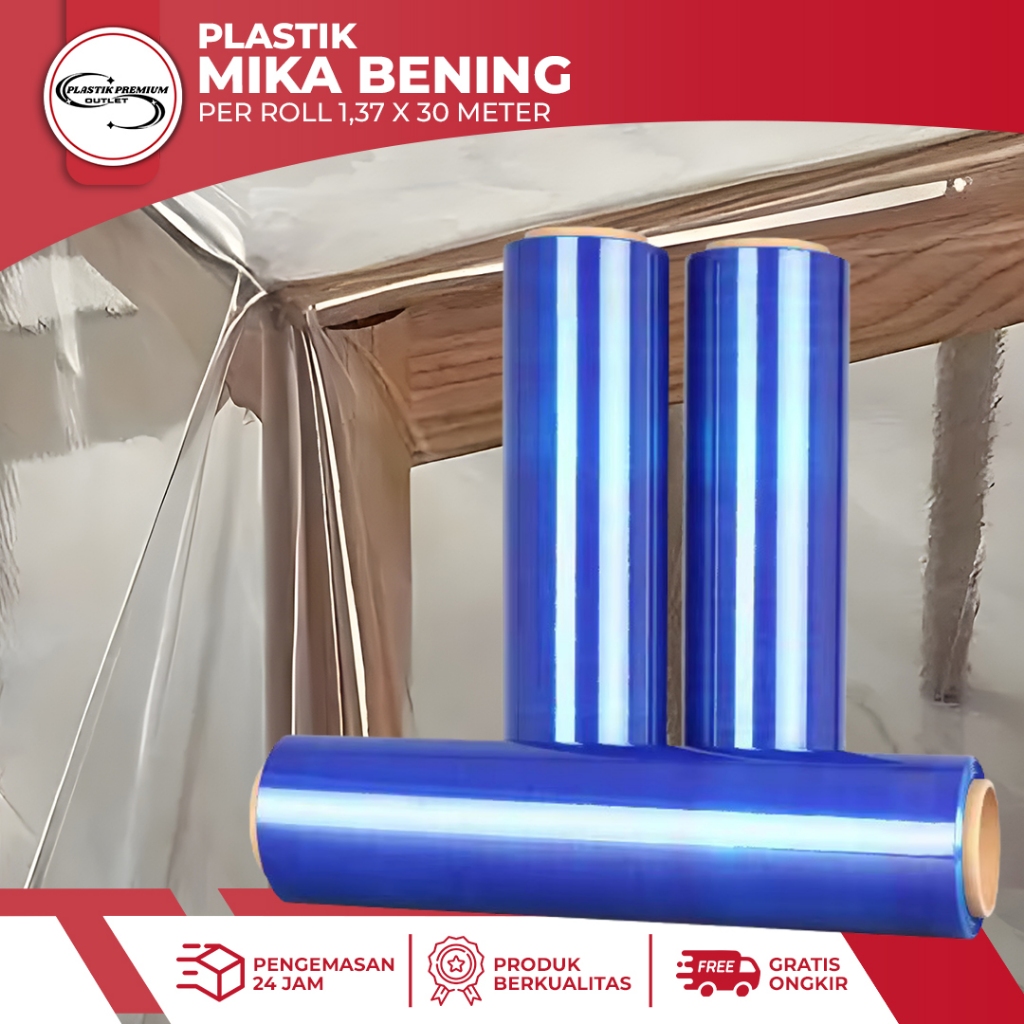 Jual PPO Plastik Mika Bening Ukuran 30 MTR X 1.37MTR PLASTIK MIKA ...