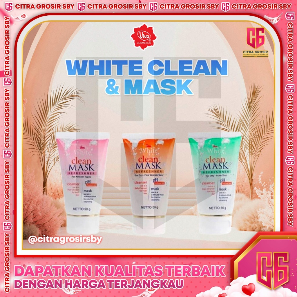 Jual VIVA White Clean & Mask Refresner 50gr for All Skin Type || Dry ...