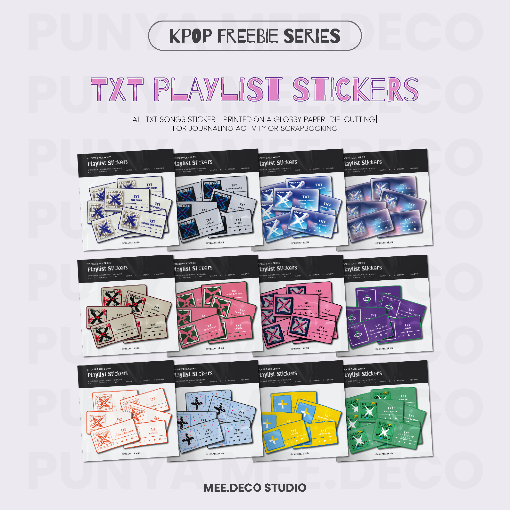 Jual TXT Album Playlist Sticker Lagu | Journaling | Shopee Indonesia