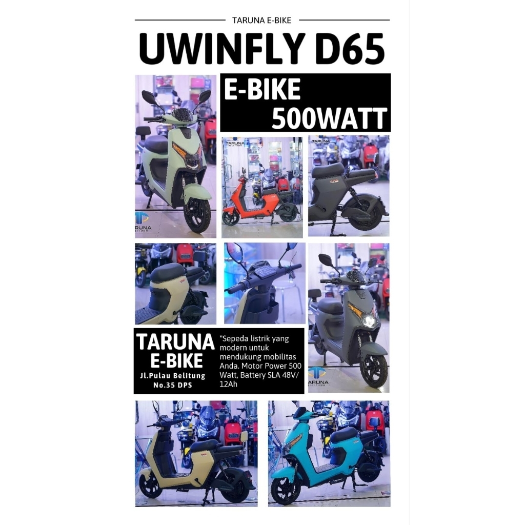 Jual Sepeda Listrik Paling Laris Uwinfly D65 500Watt | Shopee Indonesia