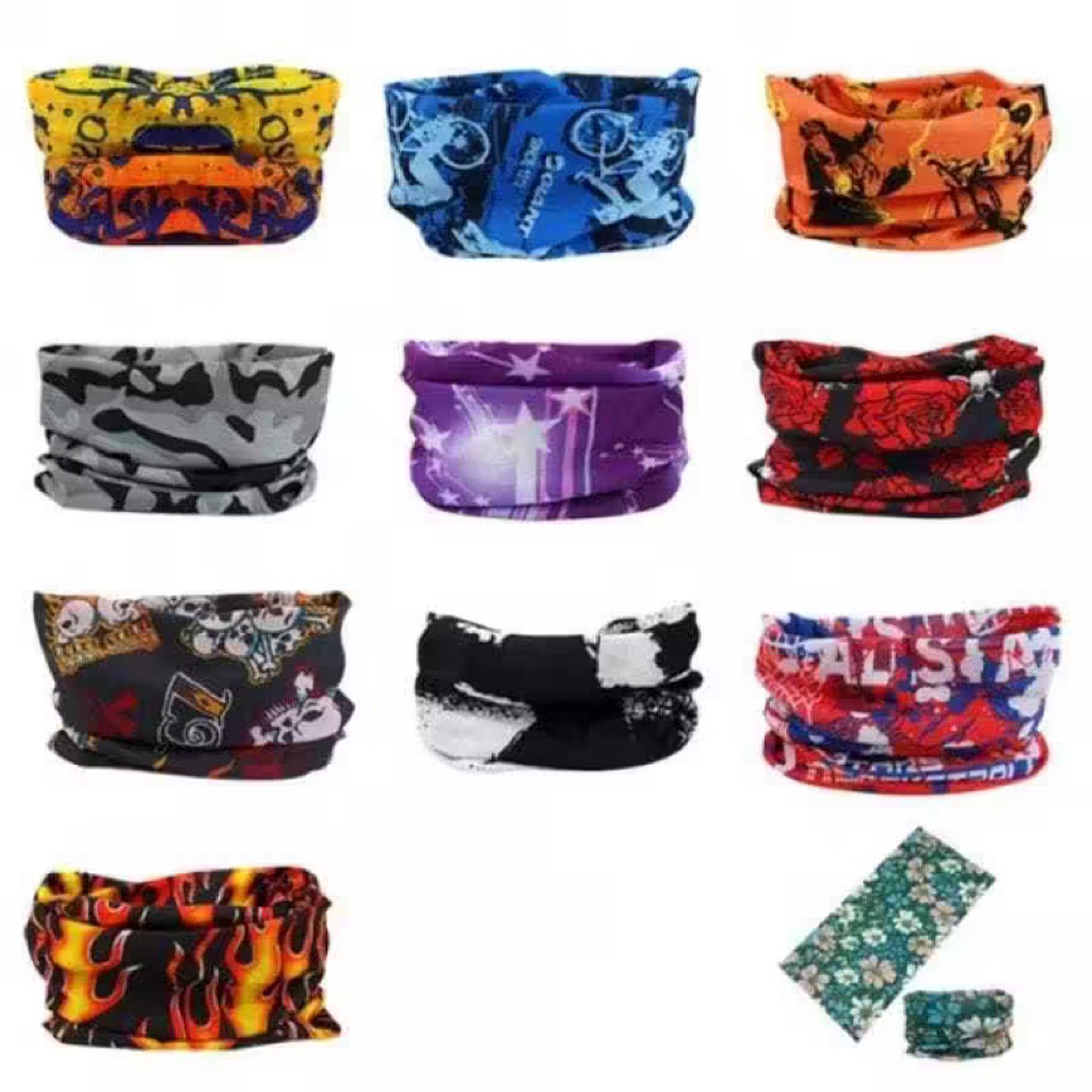 Jual BUFF MASKER PRIA/ WANITA TEBAL TANPA JAHITAN / MASER MOTOR MASKER ...