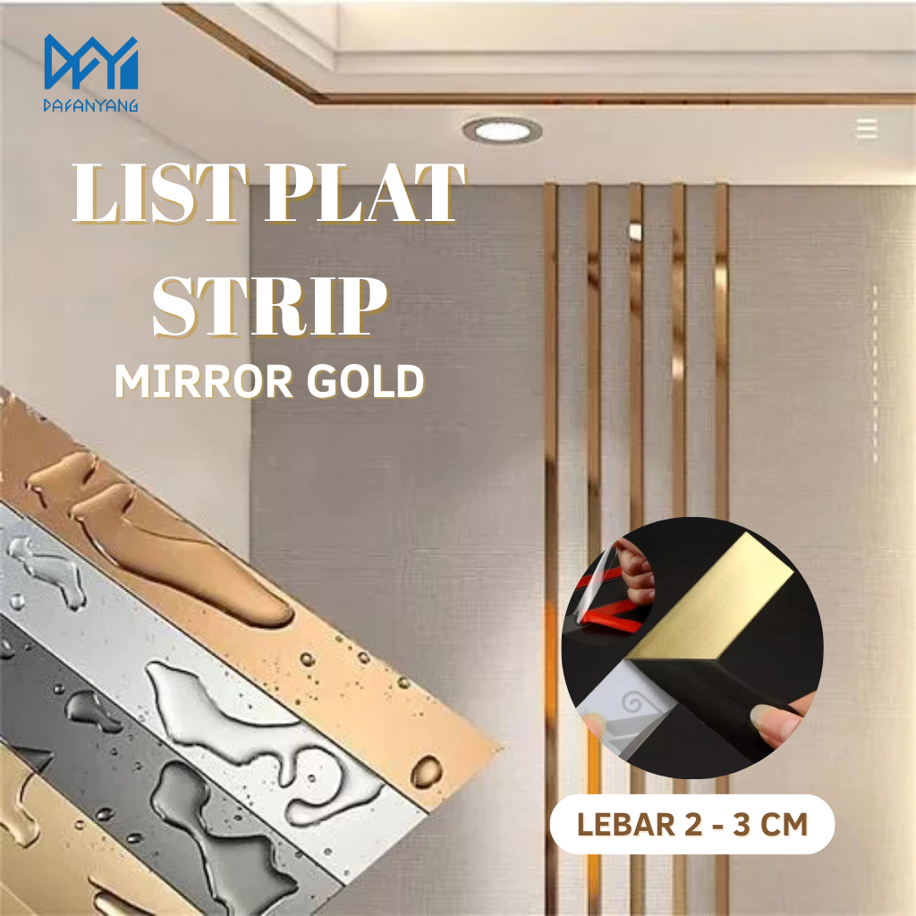 Jual List Plat Strip Moulding Stainless Dekorasi Dinding | List Plat ...