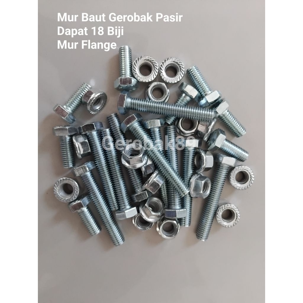 Jual Baut Mur Gerobak Pasir [Mur Flange] Rp 28.500 | Shopee Indonesia