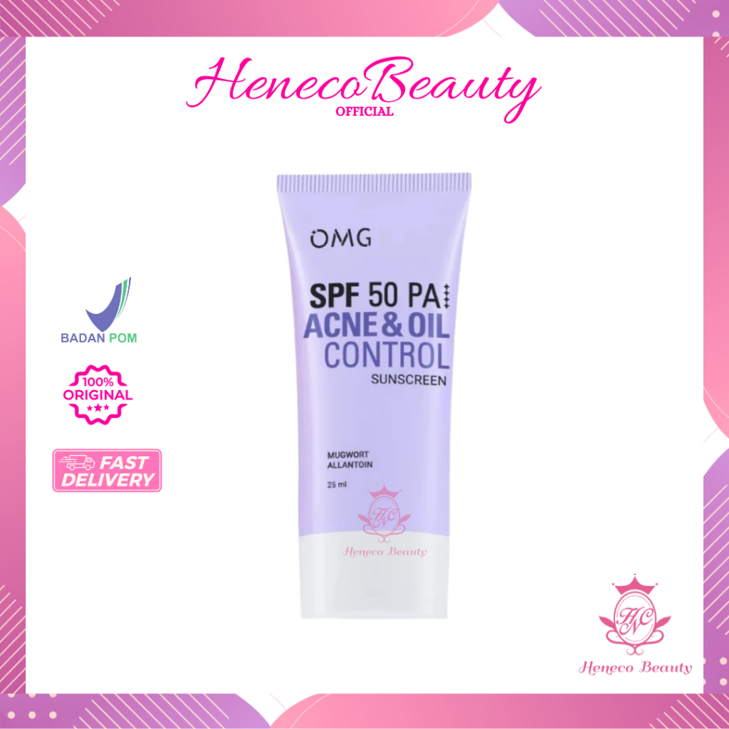 Jual OMG OH MY GLOW Acne & Oil Control / Bright Tone Up Sunscreen SPF50 ...