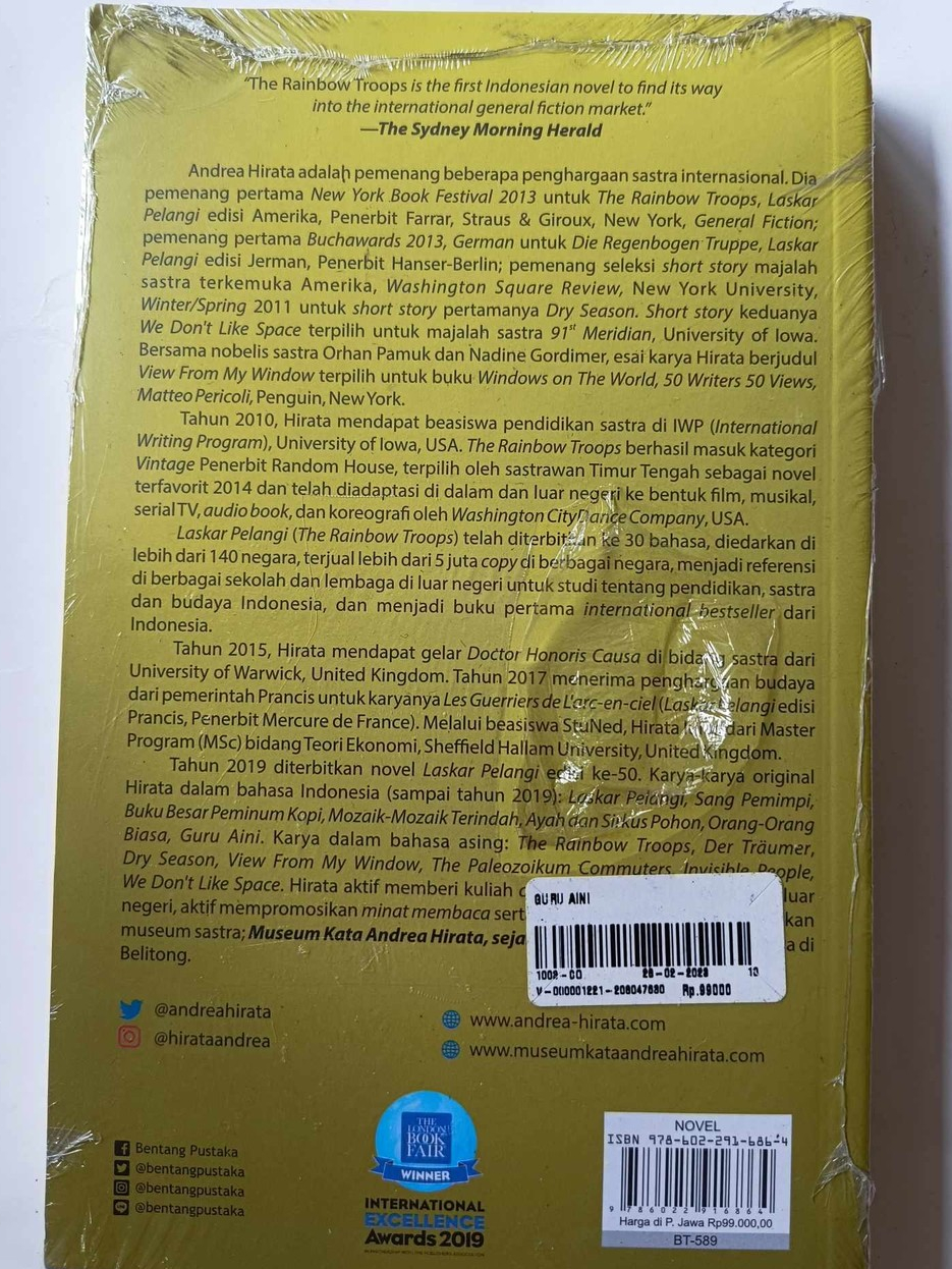 Jual Guru Aini - Andrea Hirata - Kisah Inspiratif Tentang Pendidikan ...