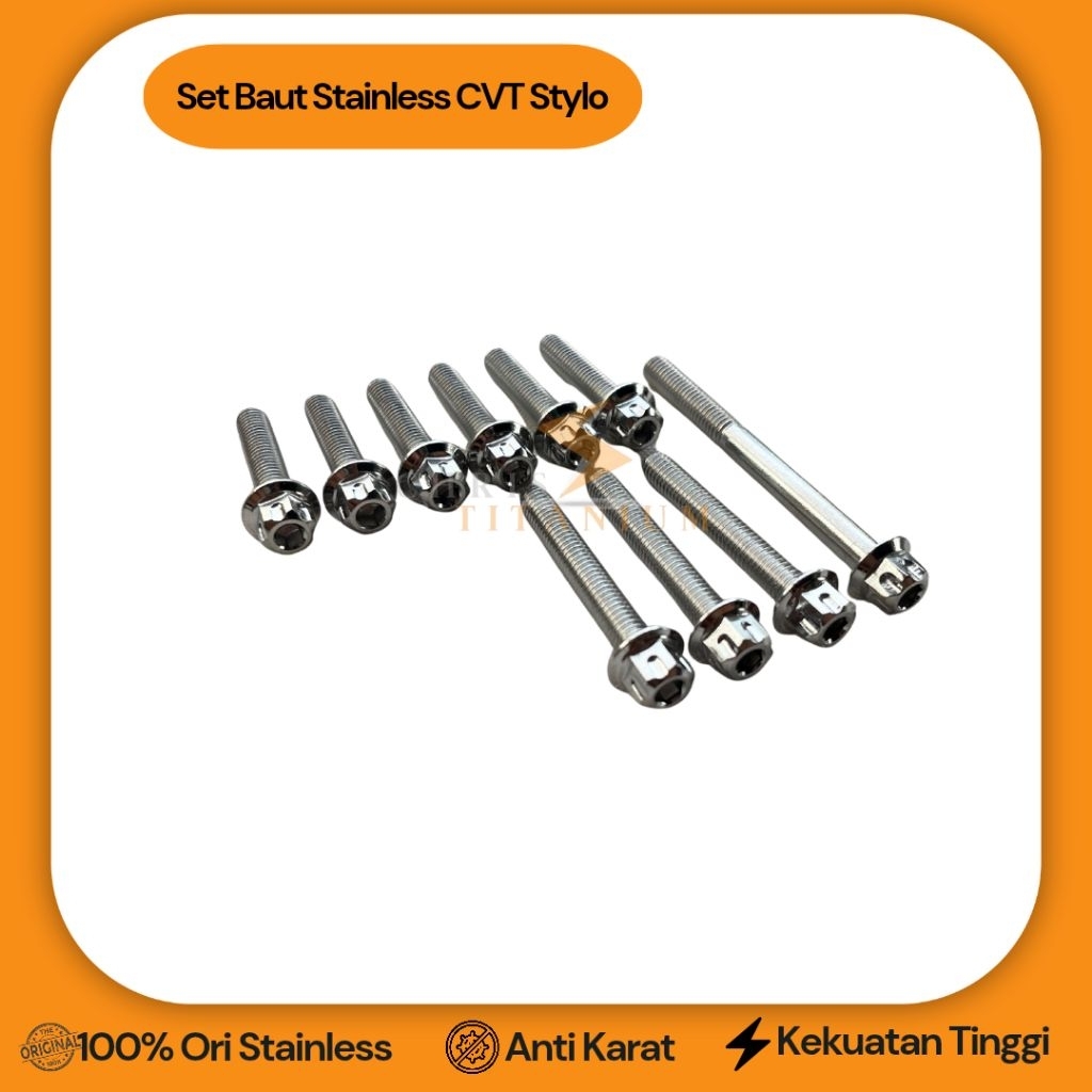Jual Set Baut Stainless Model GS 1 Untuk CVT Honda Stylo | Shopee Indonesia