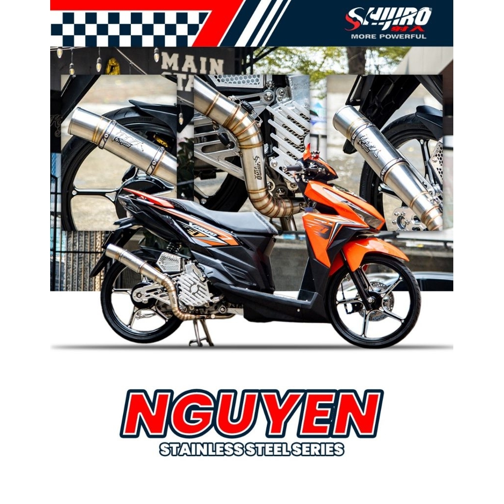 Jual Knalpot Shijiro Racing Type NGUYEN Stainless & Titanium for N-Max ...