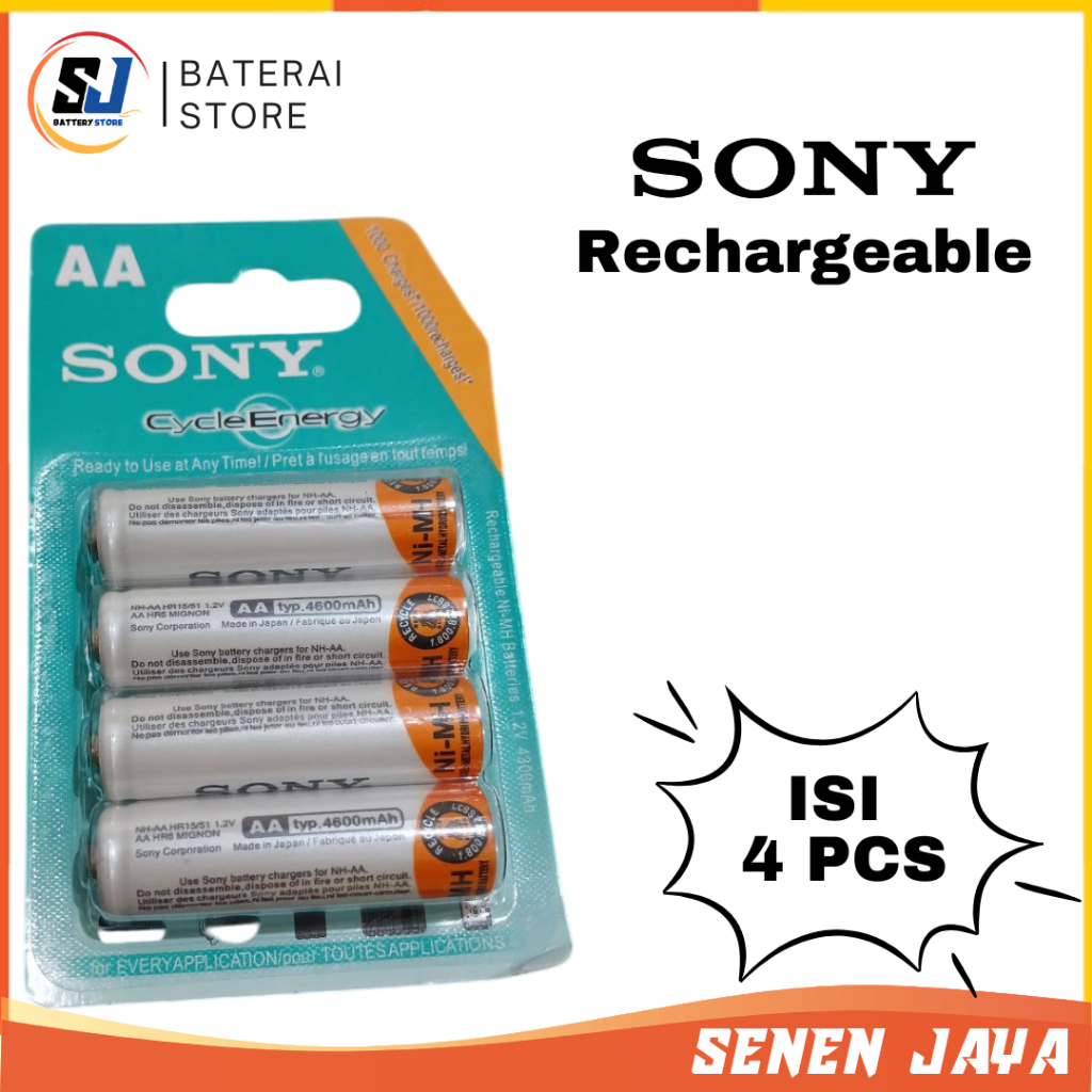 Jual Baterai AA Rechargeable Baterai Cas AA batre aa rechargeable ...