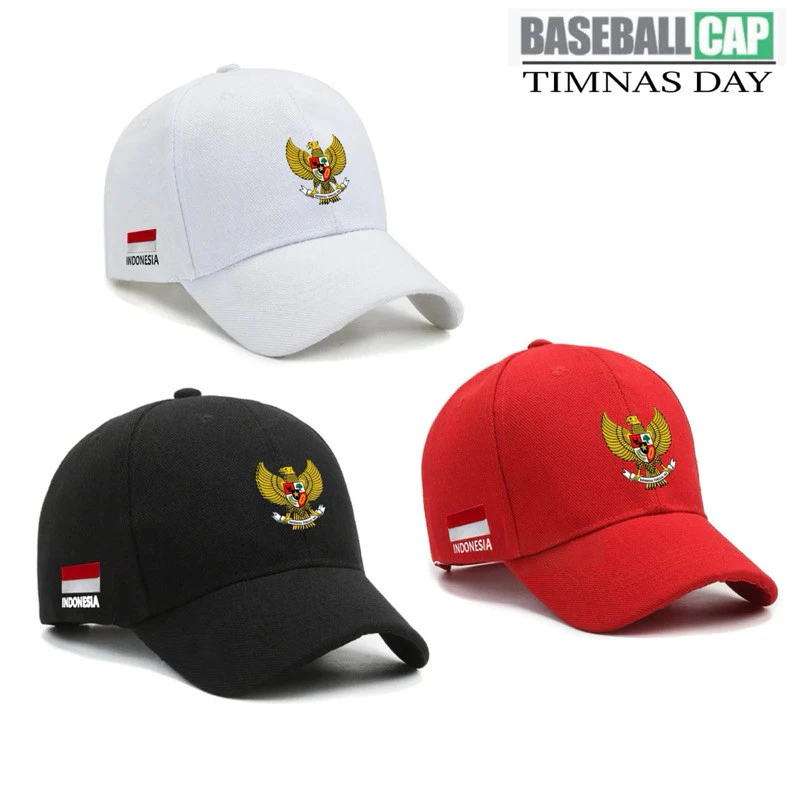 Jual topi timnas indonesia garuda baseball cap bordir bahan premium ...