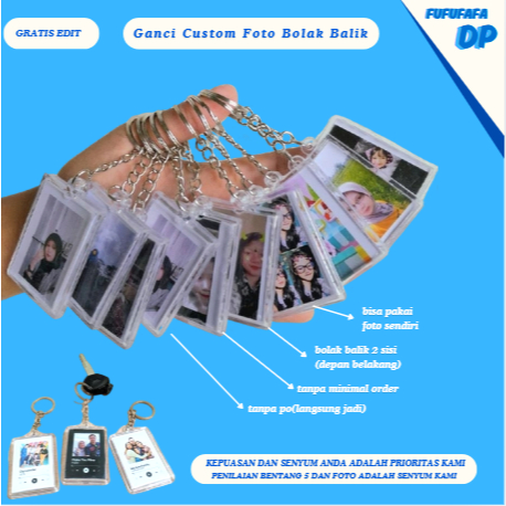 Jual GANTUNGAN KUNCI Akrilik Custom Keychain Foto Dua Sisi Ganci ...