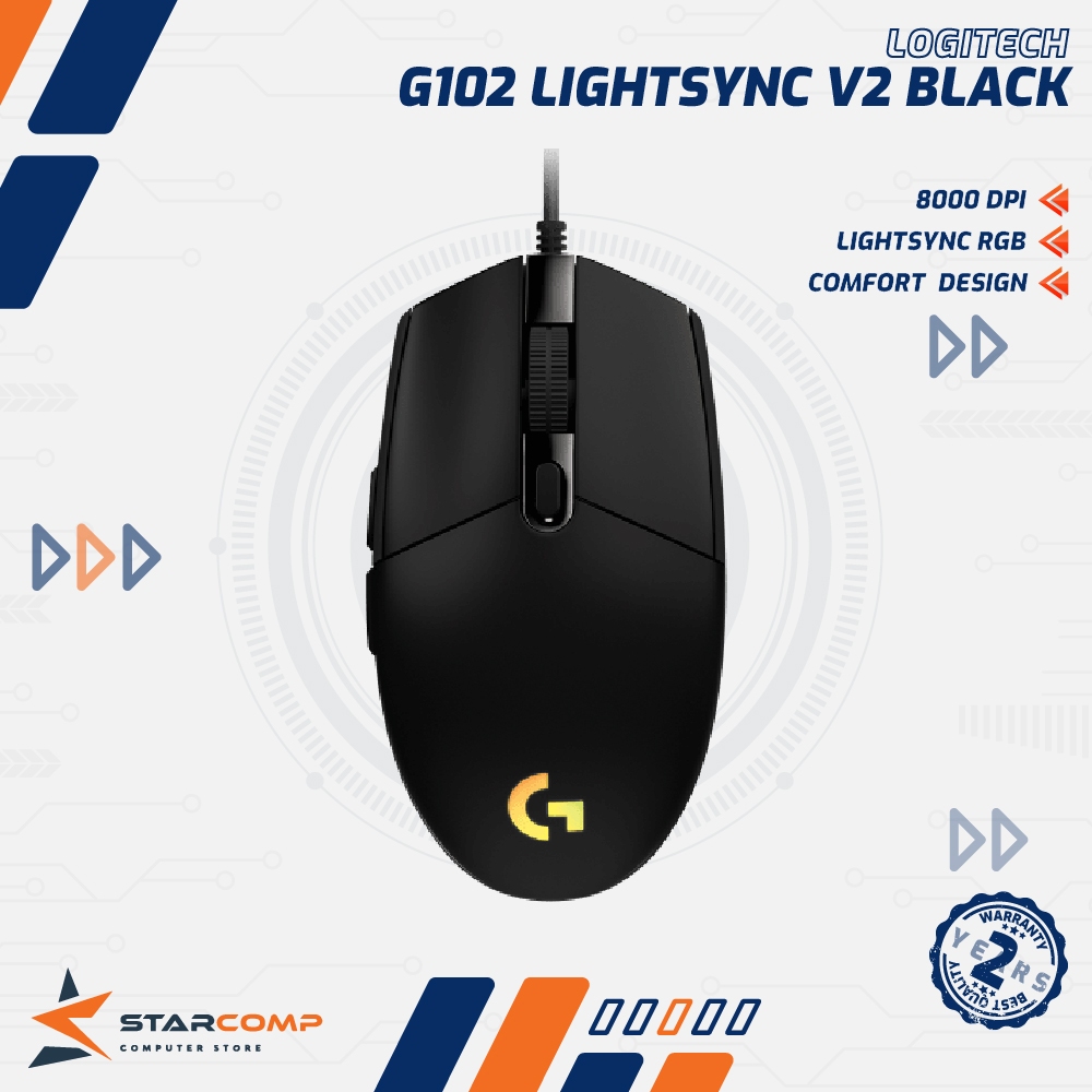 Jual Logitech G102 V2 Lightsync Black Mouse Gaming | Shopee Indonesia