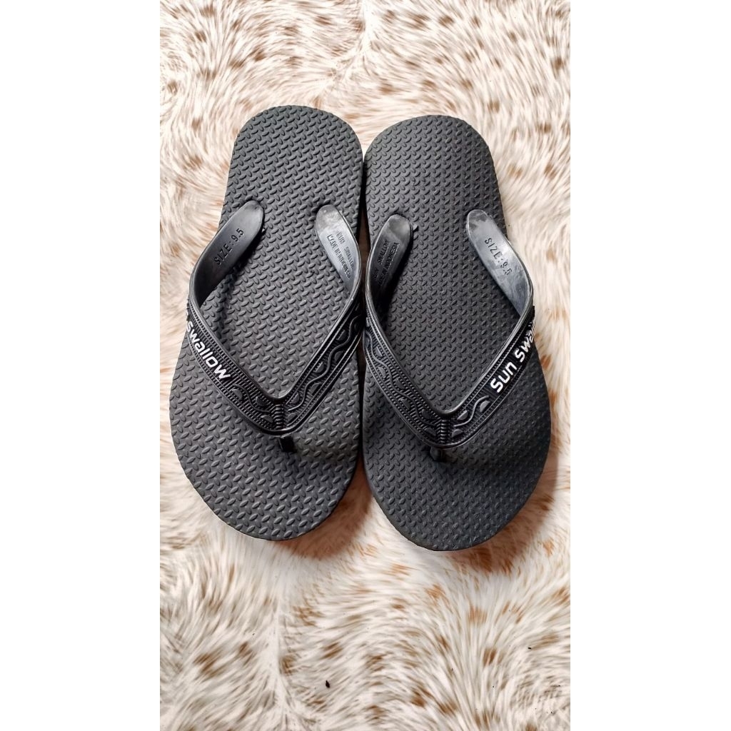 Jual sendal jepit pria/wanita (SWALLOW SUN HITAM) original | Shopee ...