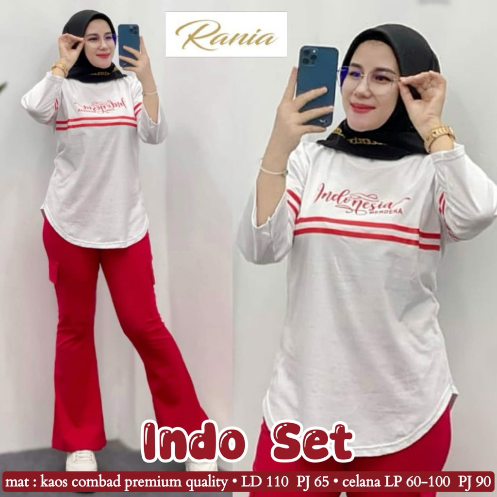 Jual 3/8/25 MERAH PUTIH Astri set / Nesia set rok / Garuda set / Mimi ...