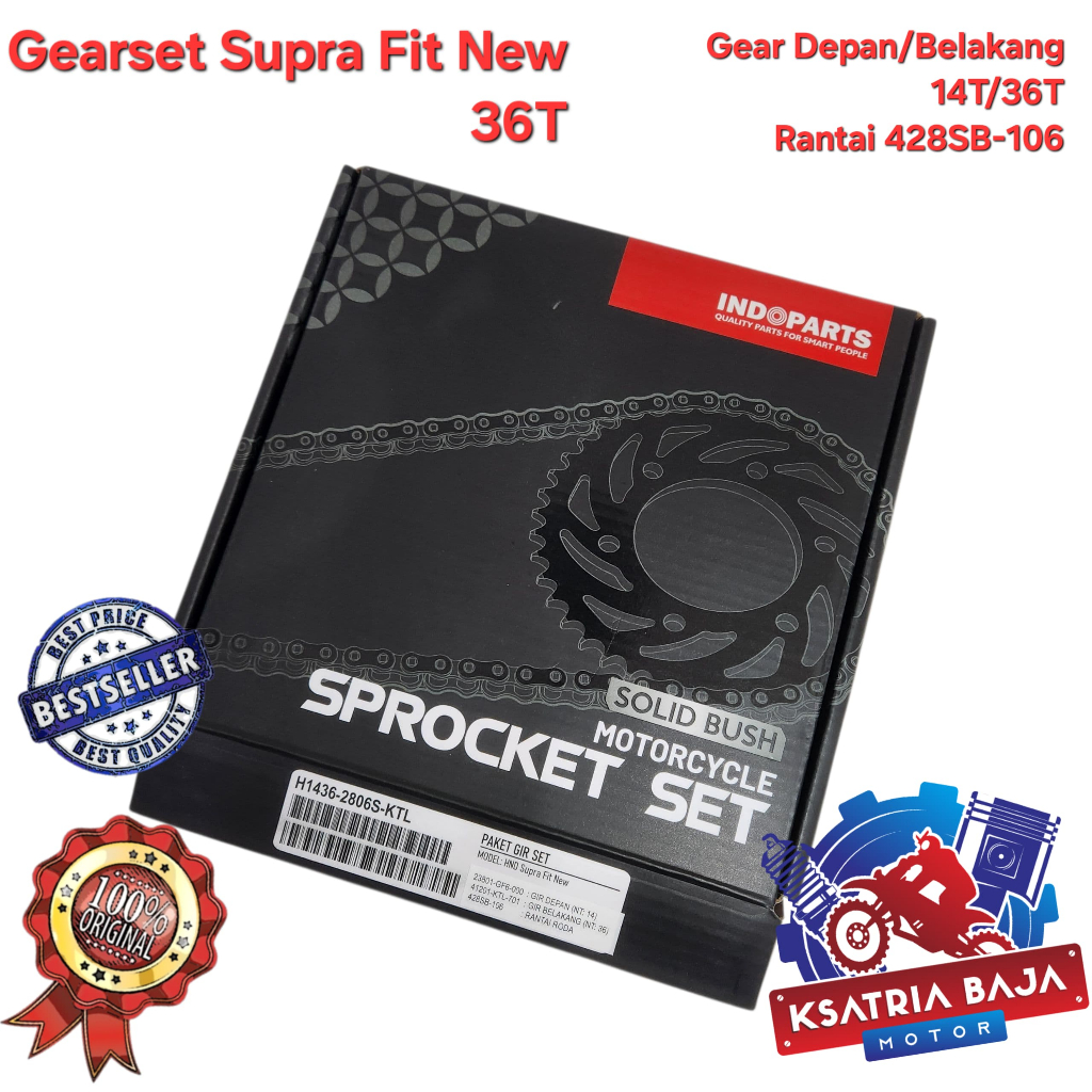 Jual INDOPARTS GIR PAKET SUPRA FIT NEW GEAR SET FIT NEW INDOPARTS ...