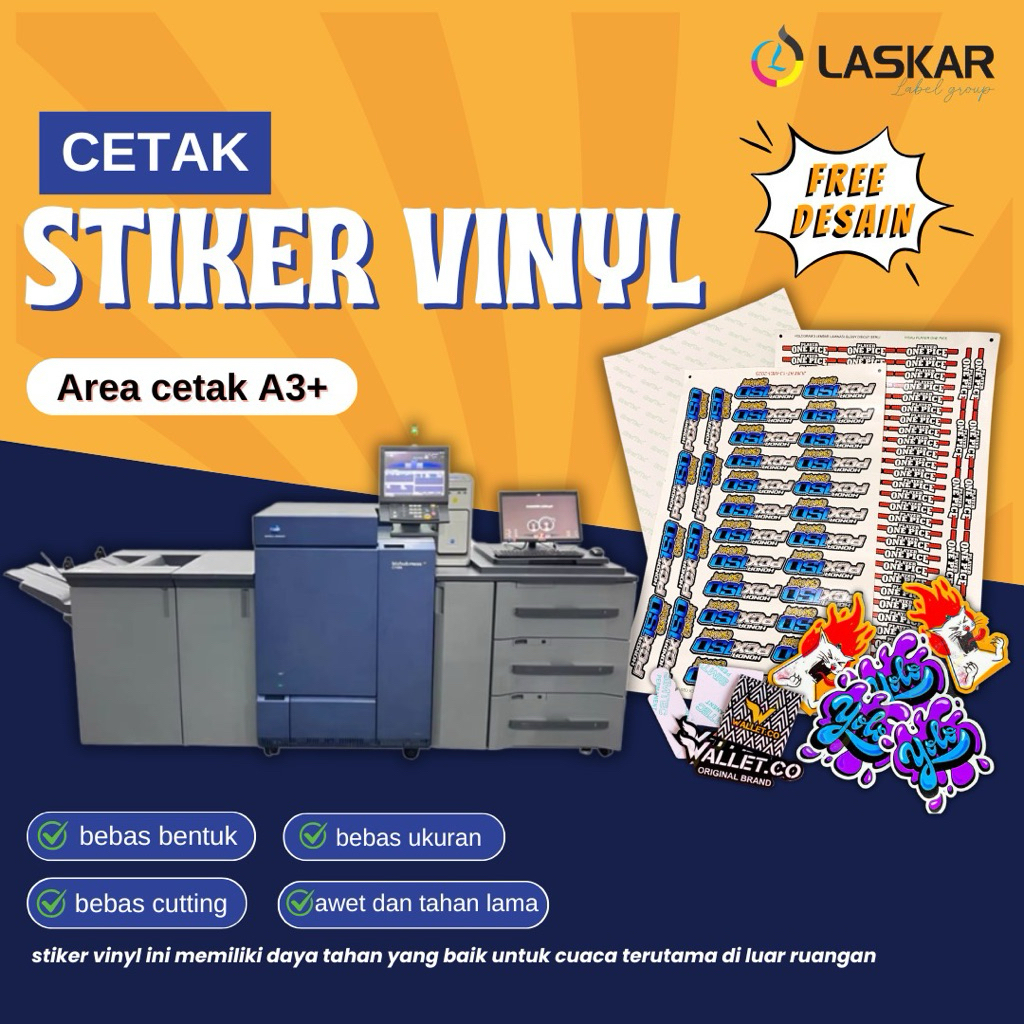 Jual costume stiker costum logo satuan sticker cutting jualan ...
